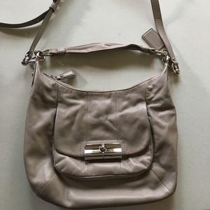 Coach | Bags | Coach Mushroom Colored Leather Crossbodyshoulder | Poshmark